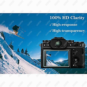 ULBTER X-T5 Screen Protector for Fujifilm X-T5 Fuji XT5 Camera & Hot Shoe Cover, 0.3mm 9H Hardness Tempered Glass Saver Anti-Scrach Anti-Fingerprint Anti-Bubble [3Pack]