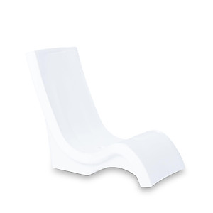 Step2 Vero Pool Chair, Fade-Resistant, Waterproof Patio Furniture for Sun Shelf, Use in Pools up to 9-Inches of Water, Weighted, White