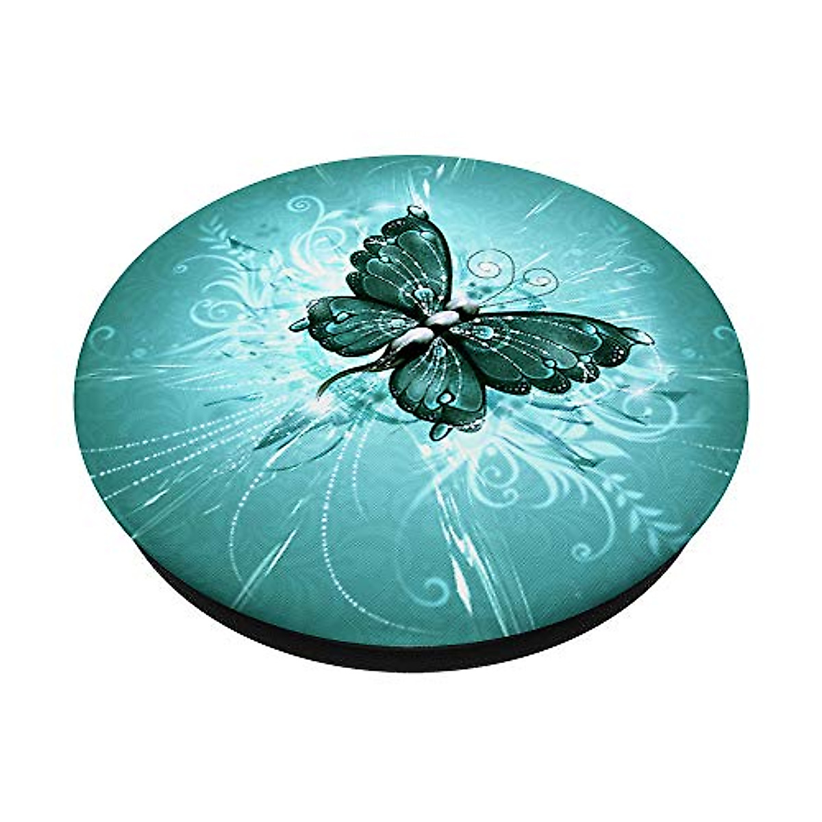 Butterfly - Green Teal Butterfly Design PopSockets PopGrip: Swappable Grip for Phones & Tablets