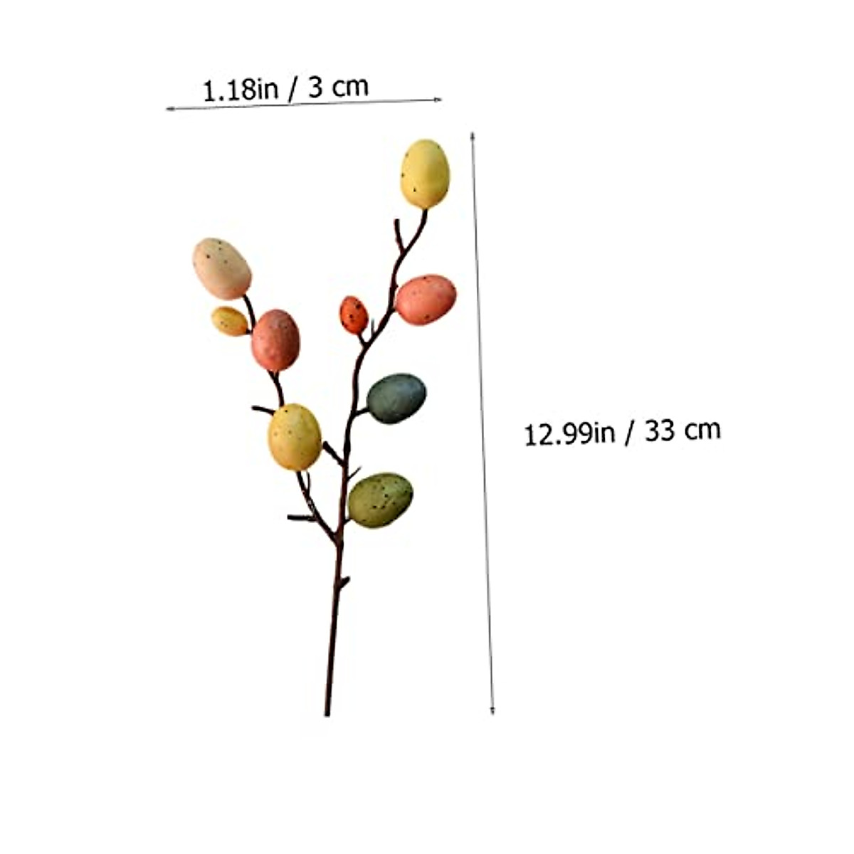 Garneck 5 Egg Decoration Easter Egg Tree Branches Flower Pick Easter Egg Flower Picks Cake Decor Easter Wreath Decoration DIY Easter DIY Crafts Egg Mini Plant pots spot Foam Party Supplies