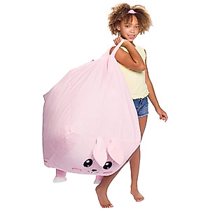 Posh Creations XSLG-COVER-AN014 Bean Bag Chair, Bunny - Pink, Large-24 inch
