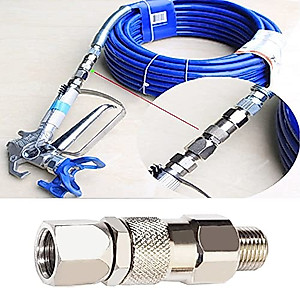 JXZSJ 1/4-Inch Stainless Steel Airless High Pressure Spray Gun Swivel Joint for Graco Paint Sprayers Spray Gun Hose Swivel Joint(2 Pack)