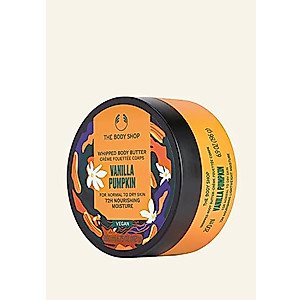 The Body Shop Vanilla Pumpkin Whipped Body Butter 72H Vegan Moisture 6.9 OZ (200ml)