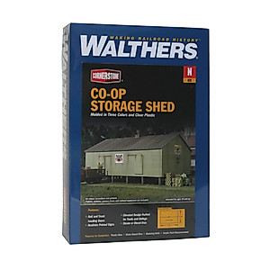 Walthers, Inc. Op Storage Shed Kit, 4-1/4 X 2-3/4 x 2-1/4" 10.6 X 6.8 X 5.6cm , Grey