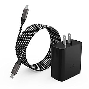 S23 S22 Ultra Charger, 45W USB-C Super Fast Charger Type C PPS/PD Wall Charging Block for Samsung Galaxy S23 Ultra/S23+/S22 Ultra/S22 Plus/S22/S21/S20 Ultra/Note 10+, Galaxy Tab 8(6.6ft Cable, Black)