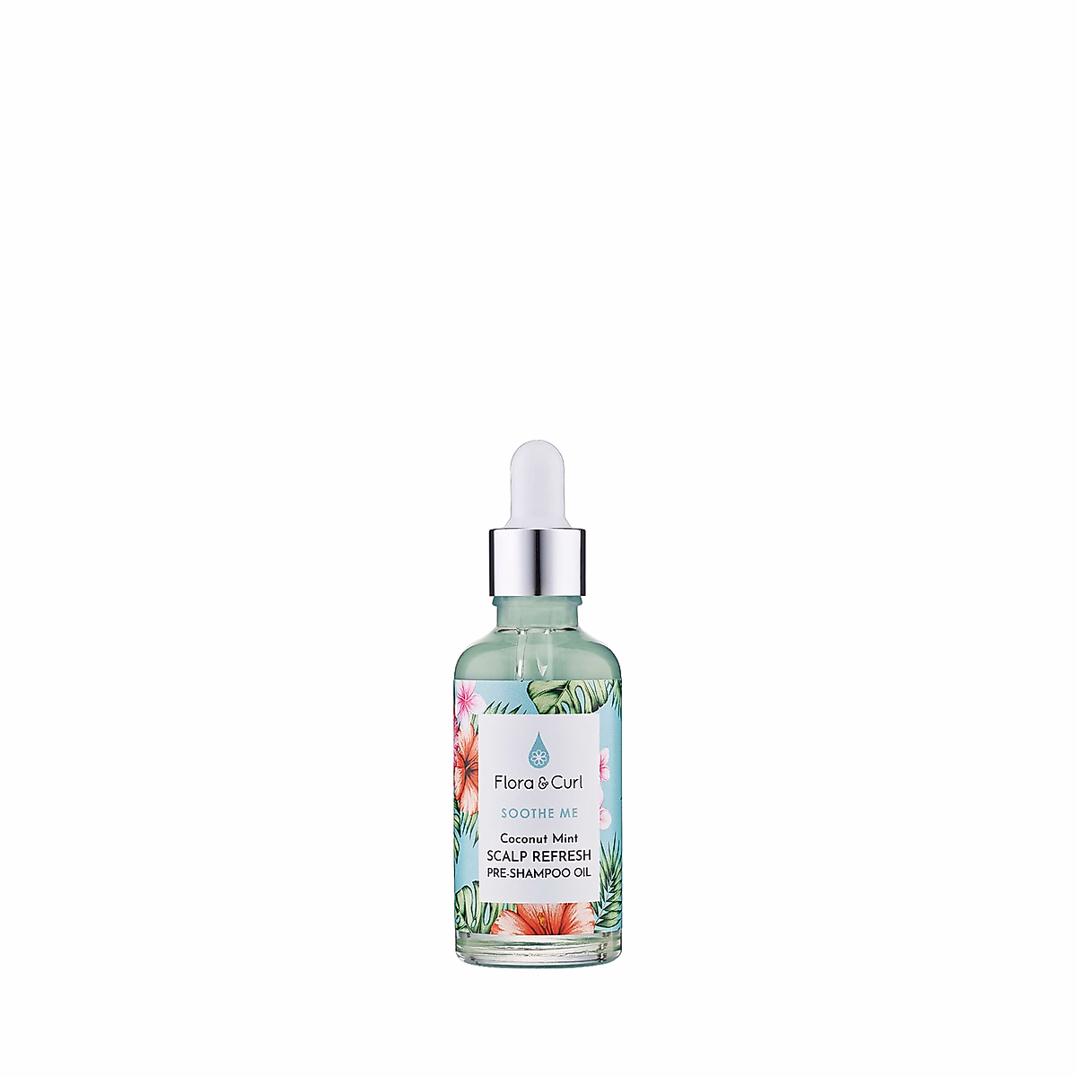 Flora & Curl Coconut Mint Scalp Refresh Pre-Shampoo Dry Scalp Oil | Itchy Scalp Treatment for Curls | Pre-Wash Scalp Oil for Itchy Scalp & Dandruff