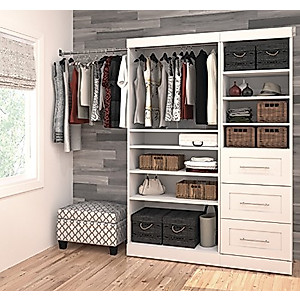 Bestar Pur Closet Organizer in White, 61W