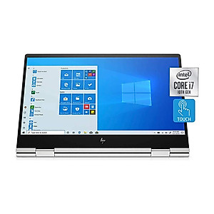 HP 2022 Envy X360 2-in-1 15.6" FHD Touchscreen Laptop Computer, Intel Core i7-1165G7, 16GB RAM, 512GB PCIe SSD, Backlit Keyboard, Intel Iris Xe Graphics, Windows 11, Silver, 32GB SnowBell USB Card