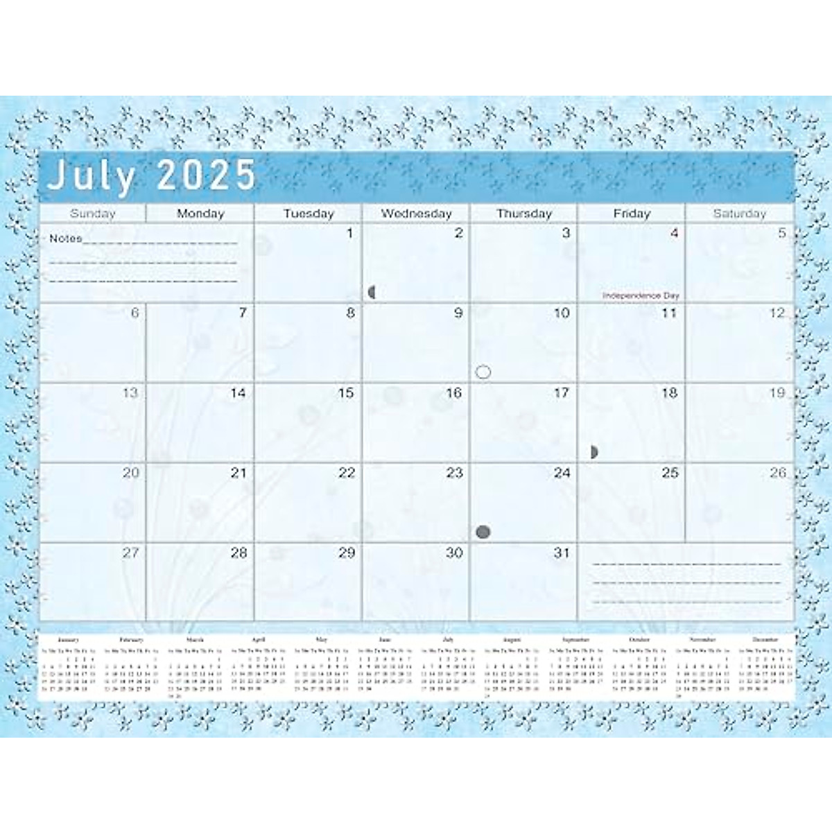 2025 Monthly Desktop/Wall Calendar/Planner - Habit Tracker - Daily, Weekly & Monthly Goal Motivational Habit Tracking Journal Inspirational - (Edition #018)