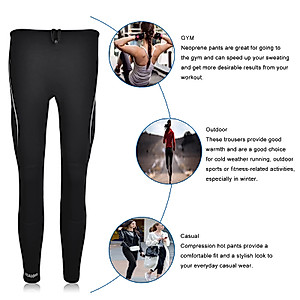REALON Wetsuit Pants Men Womens Wet Suits Swim Tights 3mm Neoprene Swimming Leggings 2mm Long Diving Surfing Kayak Pant Keep Warm for Workout Scuba Snorkeling Canoeing Water Sports