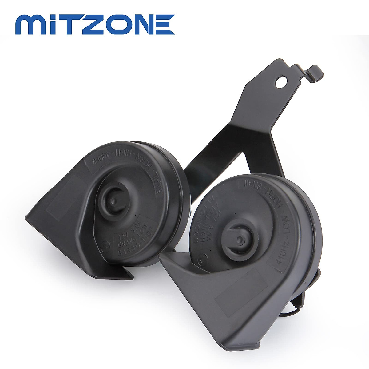 MITZONE Horn Assembly with Bracket Compatible with 2009-2014 Ford F-150 Replace 9L3Z-13832-A