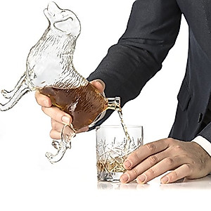 Dog Decanter Wine & Whiskey - Dog Lovers Gift by The Wine Savant, Beautiful Profile Of A Dog 500ml - Whiskey, Wine Scotch or Liquor Decanter, Funny, Beagle, Boxer, Boggle, Golden Retriever, Labrador