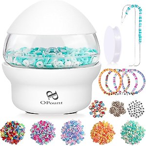 PP OPOUNT Electric Seed Bead Spinner with 1500 PCS Mixed Color Beads Set for Jewelry Making, DIY Bracelets and Necklaces (Patent)