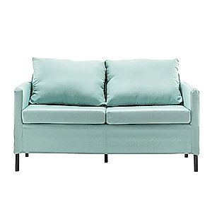 SDADI 51" Loveseat Sofa Couch for Living Room, Love Seats 2-Seater Furniture w/Metal Legs for Compact Small Space, Deep Seated Comfy Sofa for Apartment, Bedroom, Dorm, Office (Blue)