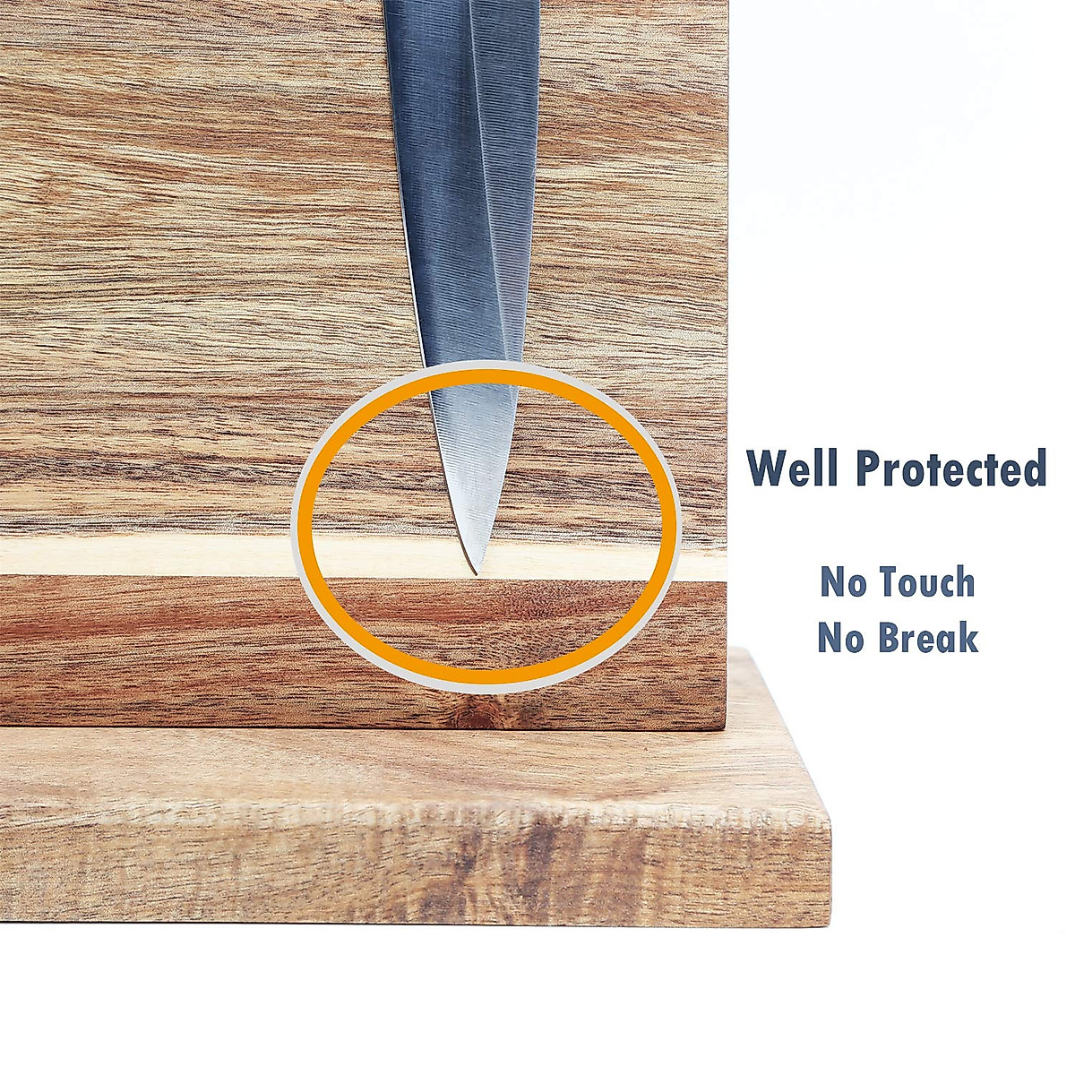 Azauvc Magnetic Knife Holder,Universal Knife Block with Strong Magnet 12 X 10 Inches,Display Stand and Storage Rack