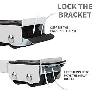 Baisiky Furniture Dolly Mobile Roller, Extendable Appliance Rollers Mobile Washing Machine Base, Fridge Stand Moving Cart for Washing Machines, Refrigerators(White)