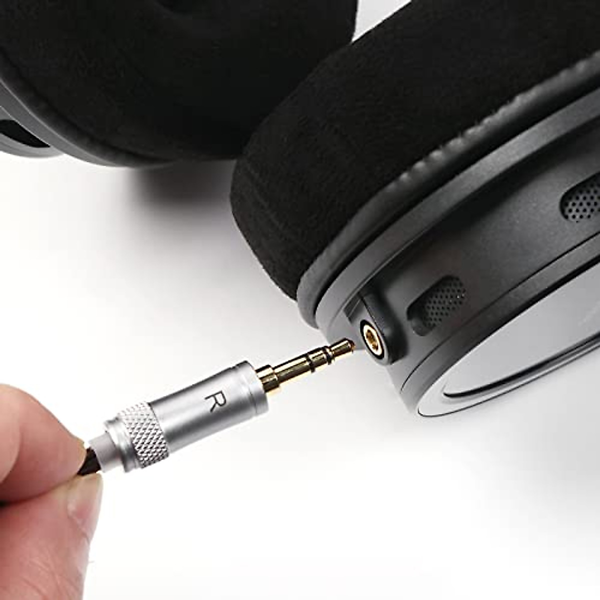 Linsoul HarmonicDyne Athena Semi-Closed Over-Ear Wired HiFi Headphone with 50mm Dynamic Driver, Glass Faceplate, Detachable OCC Cable for Audiophile Studio Musician