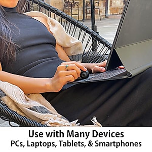 Swiftpoint ProPoint Wireless Ergonomic Mouse, Powerpoint Presentation Clicker & Laser Pointer, Bluetooth Rechargeable for Laptops & iPads, Portable Mini Travel Design (Black)