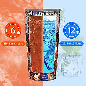 OAEWRE Mark Actors Wahlberg Stainless Steel Mug Insulated Tumbler Coffee Mugs with Lids and Straw Double Wall Vacuum Cup 20oz