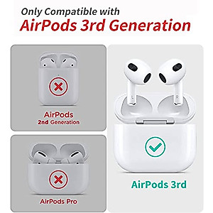 KEVKEEK Compatible with Airpods 3rd Generation Case for Men, Waterproof for AirPods 3 Case Cover Women,[Full-Body Drop Protection],[Double Secure Lock] Designed for Airpods Case 3rd Generation Black
