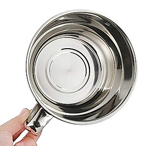 Mirenlife 18/8 Stainless Steel Leak Proof Food Storage Container with Handle and Lid, Snack Bowl, Stainless Steel Bento Lunch Box, Soup Bowl, Noodle Pot, Ramen Cooker, Induction Cooker Directly