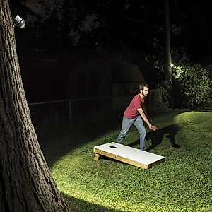 Mr. Beams MB394, 400 Lumen Version, Weatherproof Wireless Battery Powered Led Ultra Bright Spotlight with Motion Sensor, 4-Pack, Brown