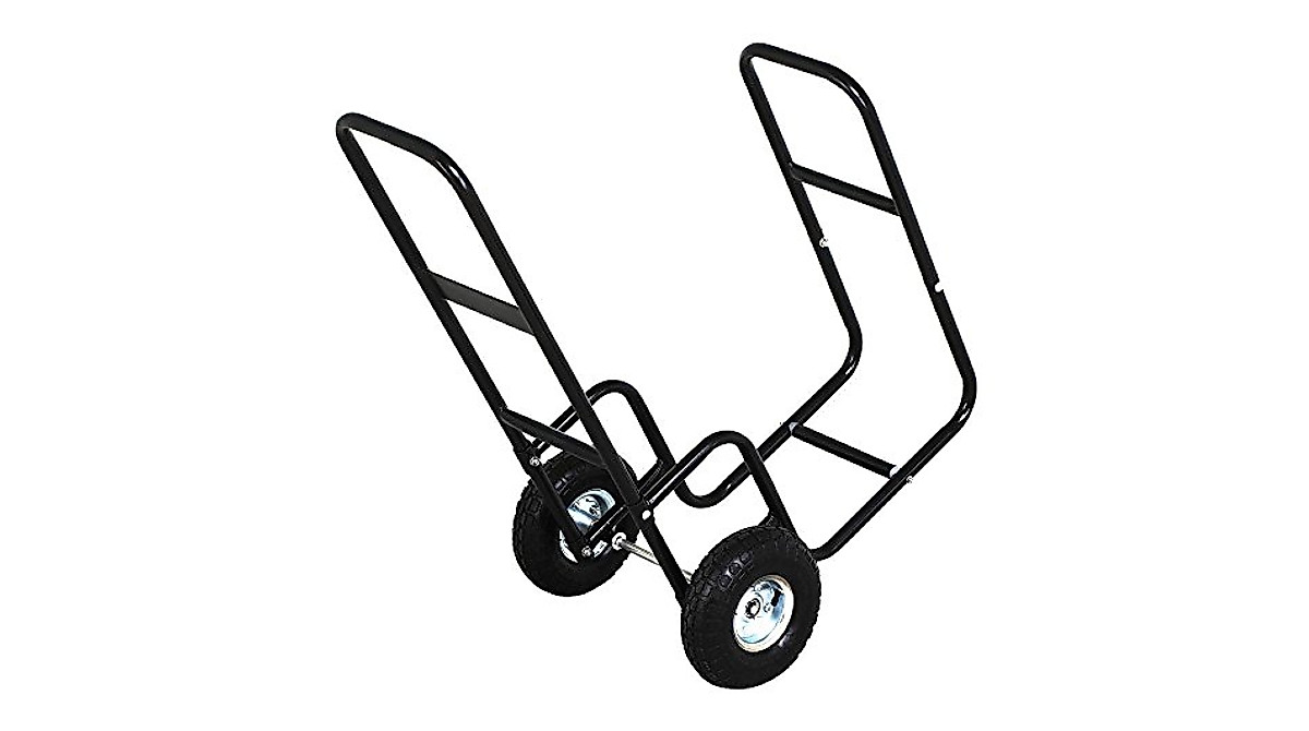 Durable Firewood Log Cart Carrier with Wheels | go2buy