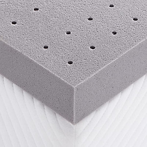 Maxzzz 4 Inch Memory Foam Mattress Topper King Size, Bamboo Bed Mattress Topper, Ventilated Mattress Pad CertiPUR-US Certified Plush