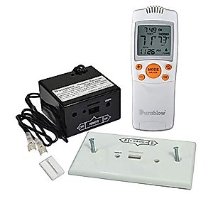 Durablow TR1003 On/Off Gas Fire Fireplace Remote Control Kit + Thermostat + Timer with LCD Screen for Millivolt Valve, IPI Module, Replaces Wall Switch | Thermostat, Wireless Thermostat Control Module