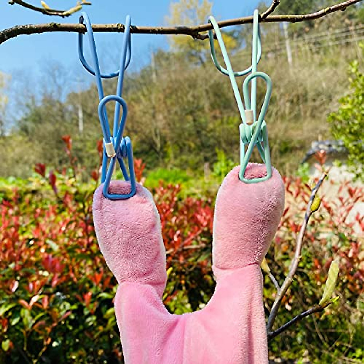 DOITOOL Towel Hooks Towel Hooks 10pcs Windproof Clothespins with Hook Green Clothes Hook Holding Clothes Shoes Socks Gloves for Home Door Wall Cloth Hanger Towel Hook Towel Hook