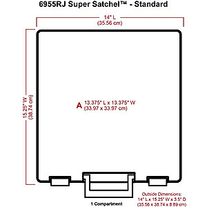 ArtBin 6955RJ Super Satchel 1-Compartment Box, Art & Craft Organizer, 1-Pack, Translucent Mint