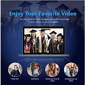 UCEC USB 2.0 Video Capture Device - Pro Version, VHS to Digital Converter, VHS to DVD Converter, Digitize Video for Mac, PC, Upgraded Version