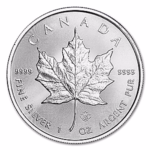 2023 1 oz Canadian Maple Leaf Silver Bullion Coin Brilliant Uncirculated with Certificate of Authenticity $5 BU