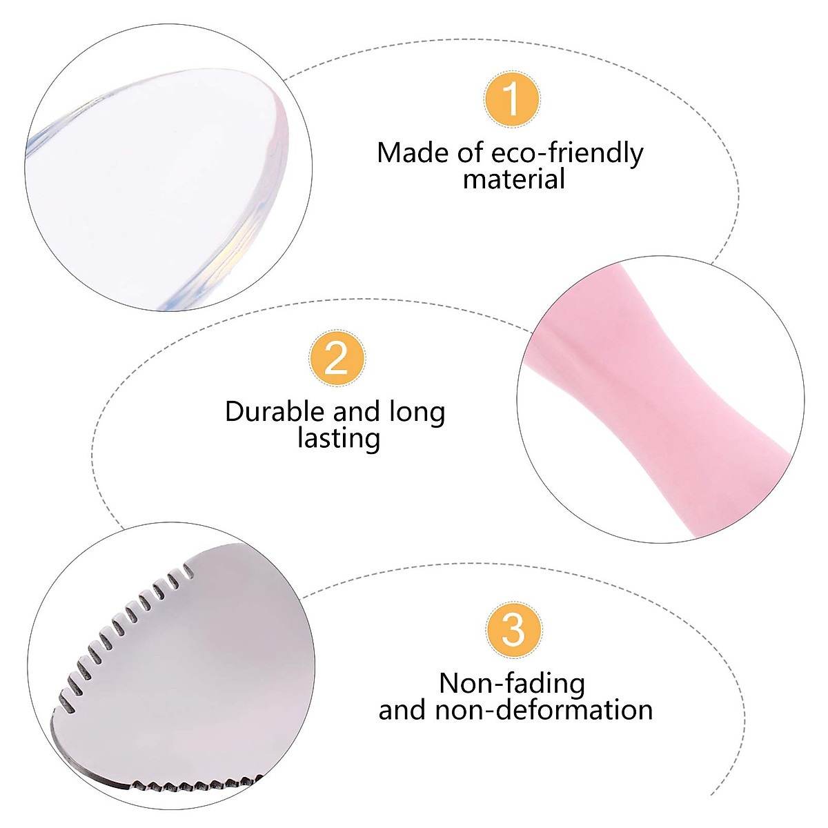 Zerodeko Silicone Baby Spoon, Baby Self Feeding Spoon with Fruit Scraper, First Feeder Spoon Safety Food Spoon for Infant, Toddler, Kids, Gifts for Babies, Parents (Pink)