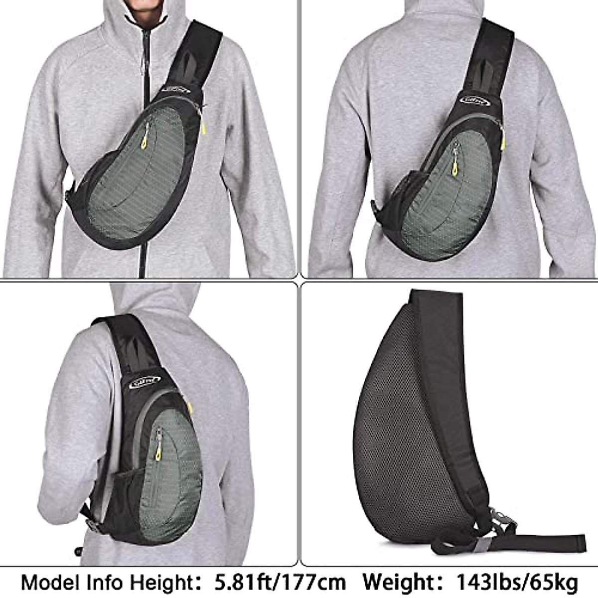 G4Free Sling Bags Men Small Chest Sling Backpack+RFID Sling Bag Crossbody Sling Backpack for Men Women Hiking Outdoor