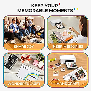 Liene 4x6'' Photo Printer, Photo Printer (100 Sheets), Full-Color Photo, Portable Instant Photo Printer for iPhone, Thermal Dye Sublimation, Wi-Fi Picture Printer w/ 100 Sheets Paper & 3 Cartridges