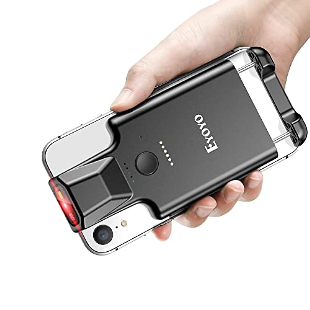 Upgraded Eyoyo QR Code Scanner Bluetooth Android Barcode Scanner, Portable Back Clip Wireless 1D 2D UPC ISBN Inventory Barcode Reader PDF417 Data Matrix Code Compatible with iPhone, Android Phone