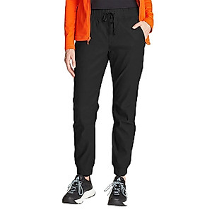 Eddie Bauer Women's Rainier Fleece-Lined Jogger Pants, Black, 14, Hiking Pants