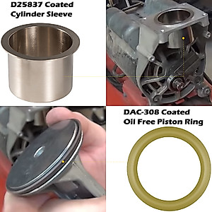 K-0650 Air Compressor Cylinder Sleeve and Compression Ring Replacement Kit Perfectly Fits for Craftsman DeVilbiss Porter Cable Air Compressor Cylinder