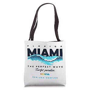 I Love Miami FL., Miami Beach Outfit Illustration Graphic Tote Bag