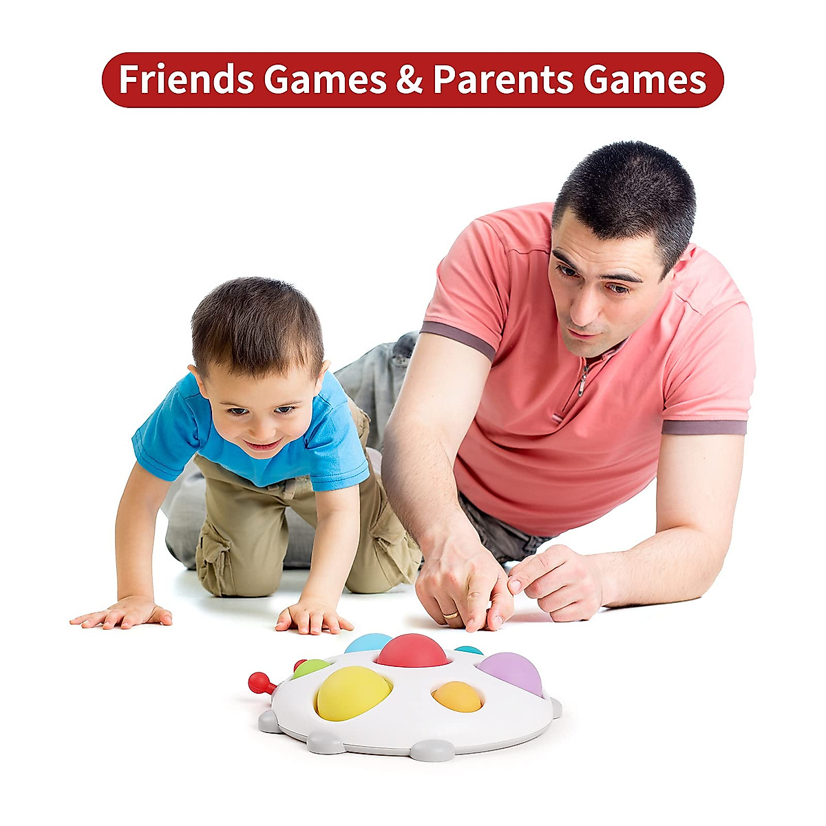 Baby Flipping Busy Board Toys, Early Educational Silicone Sensory Fidget Toy for Toddler 1-3, One Year Old Girls Gifts，Boys 6-12 Months (Ladybird)