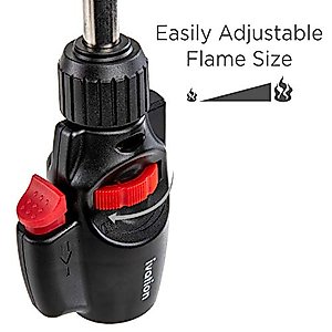 Ivation Trigger Start Propane Torch, High-Temperature Flame Torch [2372°F] w/Easy Trigger-Start Ignition & Adjustable Flame Control for Light Welding, Soldering, Brazing, Heating, Thawing & More