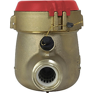 3/4” HOT Water Meter: Lead Free Brass, NSF Certified, Multi-Jet, Gallons (Horizontal Installation)