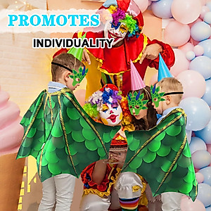 iROLEWIN Dragon-Wings-Costume for Kids and Dinosaur Mask-Girls Boys Halloween Dino Dress Up Cape Birthday Party Favors Gifts