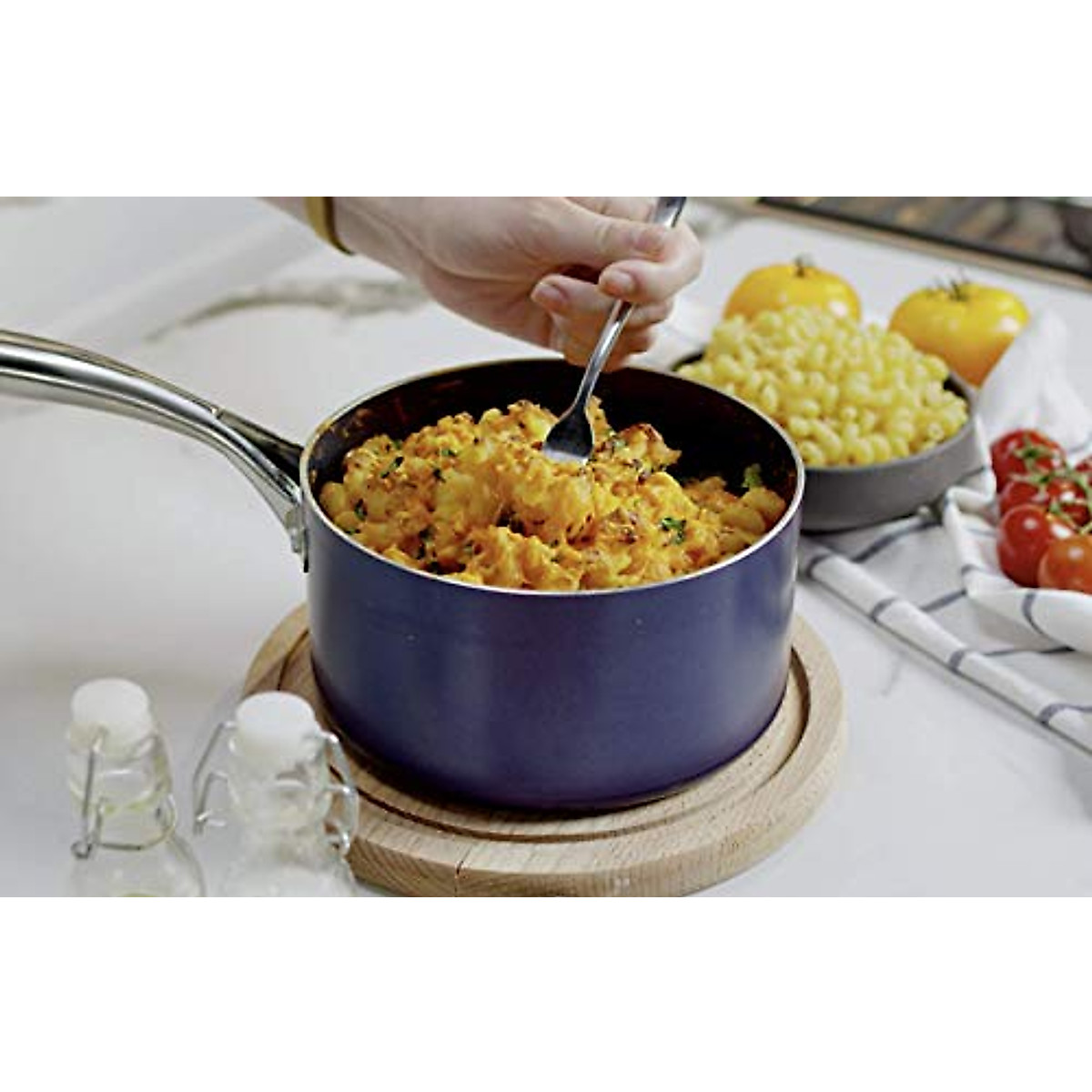 Granite Stone Diamond Granite Stone, 15 Piece Cookware and Bakeware Set, Blue