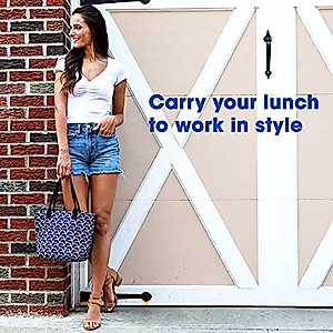 J World New York Lola Tote Bag Insulated Lunch-Box for Women, Black, One Size