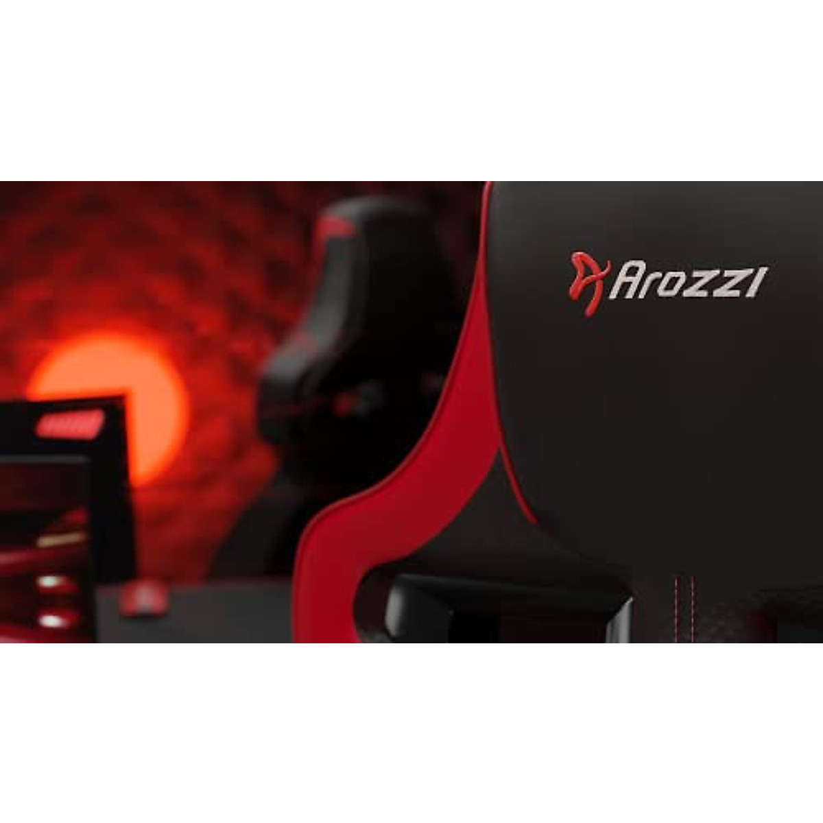 Arozzi - Milano Ergonomic Computer Gaming/Office Chair with Swivel, Tilt, Rocker, Adjustable Height and Adjustable Lumbar Support - Red