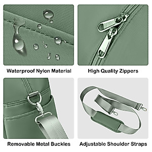 LONG VACATION Women's Travel Duffel Bag with Toiletry Bag, Sports Gym Bag Weekendeer Carry-on Tote with Shoe Compartment and Wet Pocket, Yoga Bag Fit 15.6inch Laptop (OLIVE GREEN, 18-inch)