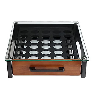 K Cup Storage Drawer Under Brewer by Saratoga Home - K Pod Holder for K Cups Compatible for Keurig Coffee Pod Holder, K Cup Organizer Drawer With Solid Steel and Real Wood, K Cup Holders for Counter