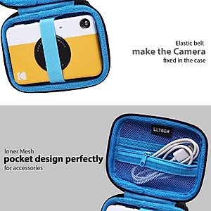 LTGEM Case Compatible with KODAK Printomatic/KODAK EKTAR H35 / KODAK Step Full-Color Instant Print Digital Camera(Inside: 5"x3.6"x1.7"), Blue, Case Only